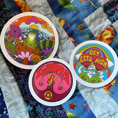 Let's Get High Sticker... Hot Air Balloons...sticker... Vinyl... Laptop ...