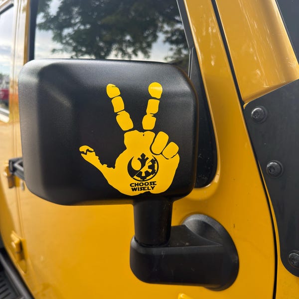 Custom Wave Decals- Set of 2 Fits Jeep Wrangler| Peace Wave | JK, JL ...
