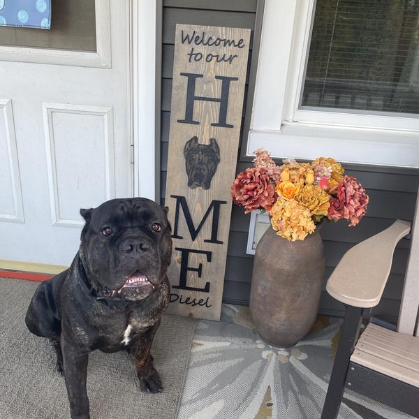 Personalized Dog Welcome Sign or Porch Leaner - Etsy