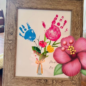 Grandpa Handprint Footprint Art Craft, Fathers Day Gift, Grandfather ...