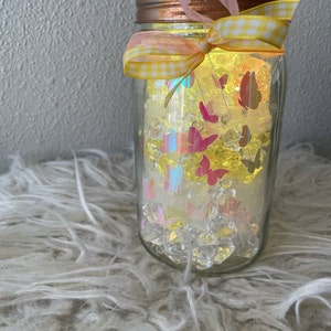 Farmhouse Butterfly Solar Mason Jar Light, Mother Birthday Gift ...