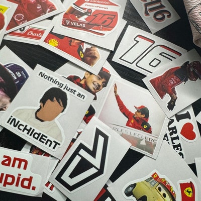 16 Charles Leclerc Pack 22 Types Durable and Reusable F1 Sticker Set - Etsy