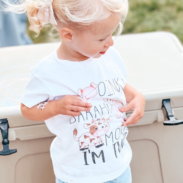 Oink Bah Moo I'm Two Shirt | Farm Birthday Shirt | Barn Animal Birthday ...