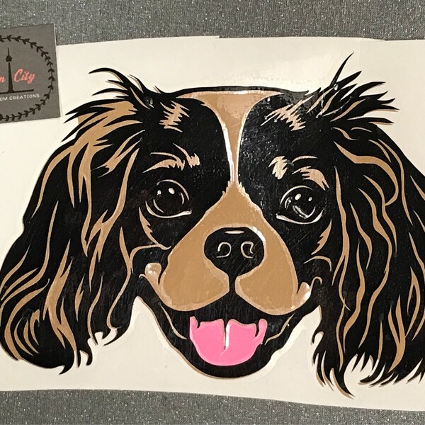Cavalier King Charles Spaniel SVG: Cricut & Laser Cut File, Dog Metal ...