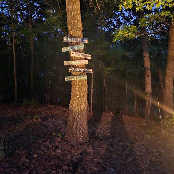 Personalized Hanging Rustic Wood Signs, Directional Arrow Signs ...