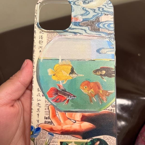 Goldfish Phone Case Koi Fish Collage Cover Fit for iPhone 17 16 15 14 ...
