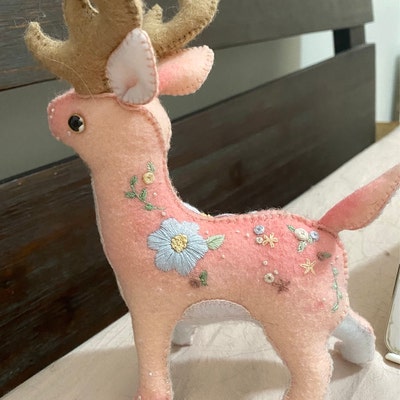 Deer/ Fallow Deer/ the White Hart. DIY Felt Animal. Sewing Pattern and ...