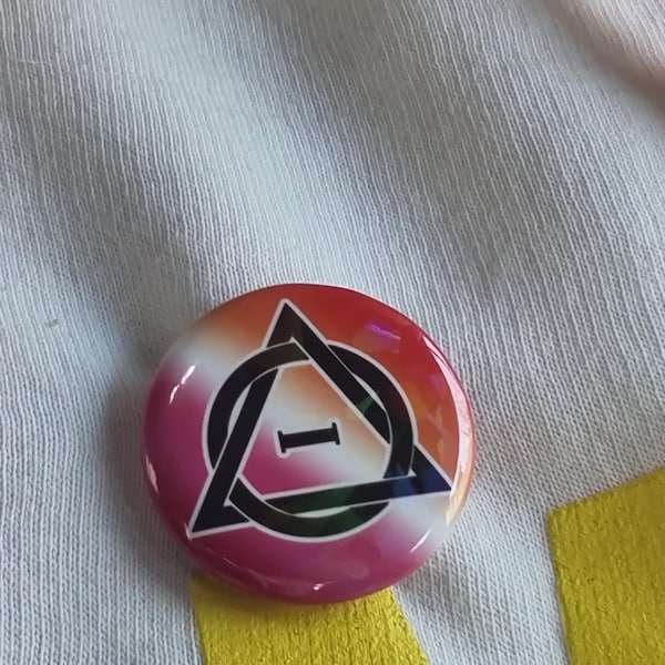 Therian Pride Sparkly Pin Badge, Holographic Badge, Otherkin Accessory ...