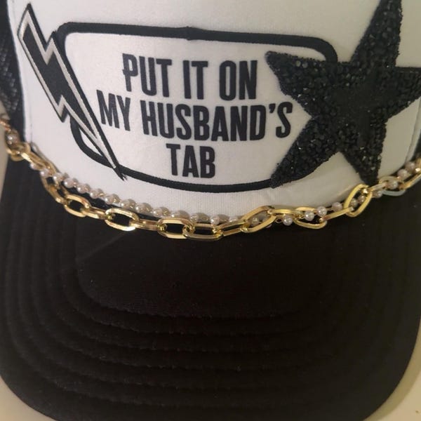Set of SIX Fully Custom Trucker Hats With Custom Name Chains Snap-back ...
