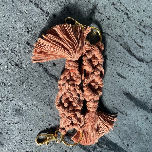 Macrame Keychains Boho Keychains Boho Macrame Keychains Macrame Accessories Bag Charm Gifts for ...