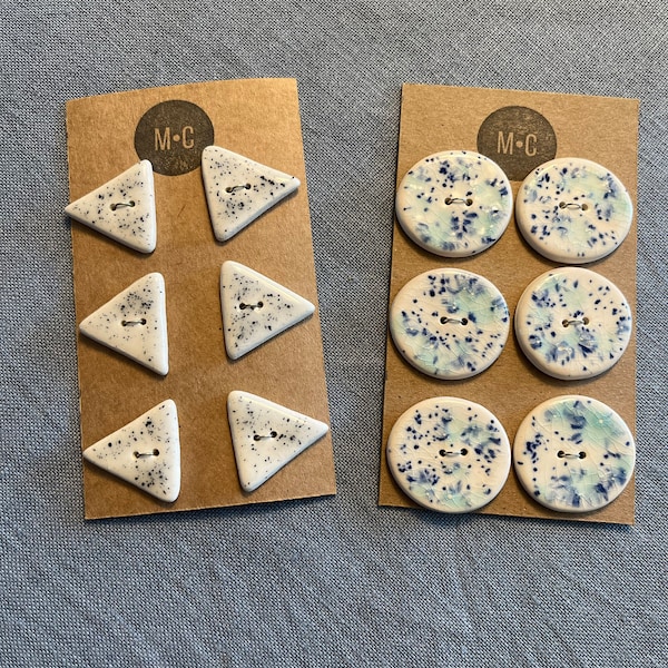 Ceramic Buttons - Circle - Handmade Buttons for Crafts & Sewing - Etsy UK