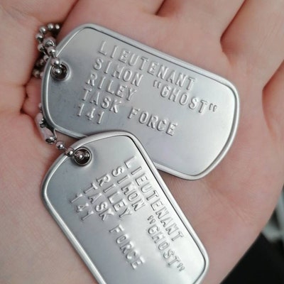 Simon 'ghost' Riley US Military Dog Tag Set - Etsy
