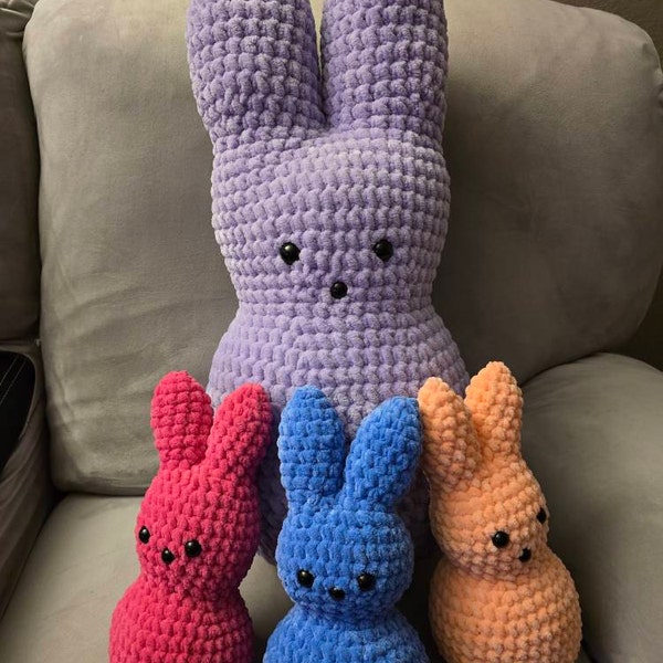 Jumbo Peep Bunny, Crochet Pattern, PDF, Digital, Download, Easter ...