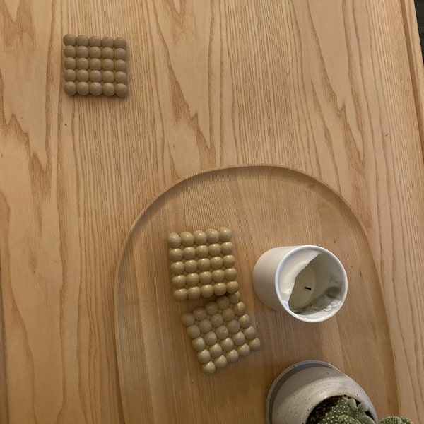 BULLA - Set of 4 Concrete Coasters | Concrete Candle Tray | Soap Dish ...