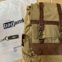Handmade Vintage Canvas Backpack, Large Capacity Travel Bag, Laptop ...