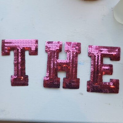 NEW COLOR 3in Sequin Iron-on Letters - Etsy