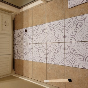 Kobe Sky Hexagon Tile Wall Stair Floor Self Adhesive Vinyl Stickers ...