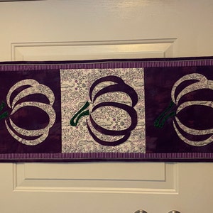 Pumpkat Patch Table Runner Cat With Pumpkins Fall Leaves Table Decoration Easy Quilt Pattern - Etsy