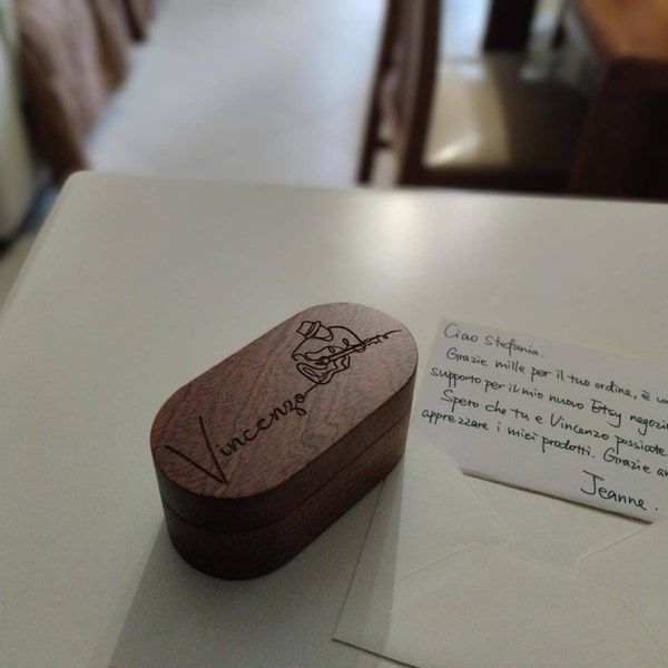 Custom Wooden Guitar Pick Box With Personalized Engraving, Unique ...