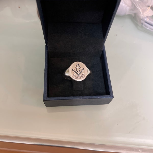 Masonic Rings With Lodge Number, Freemason Ring, Masonic Rings, Master ...