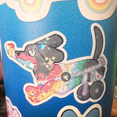 Disability Pride Stickers Shark, Dog, Cat Designs Holographic Sticker ...
