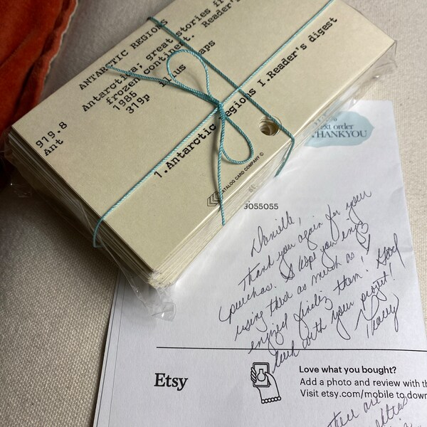 100 Vintage Library Catalog Cards, Random Assortment | Authentic ...