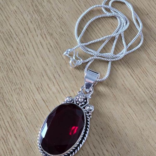 Prehnite Pendant 925 Sterling Silver Handmade Pendant Green Gemstone ...