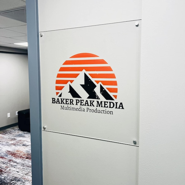 Custom Square Acrylic Business Logo Sign Custom Logo Sign for Business ...