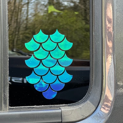 Mermaid Scales Decal, Mermaid Sticker, Laptop Decal, Fish Scales ...