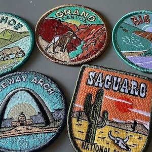 Embroidered Iron-on National Park Patches, GET 5, 10, 20, 30, 50 ...