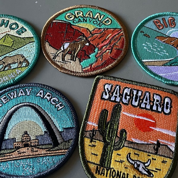 Embroidered National Park Patches, Iron-on Applique - Etsy