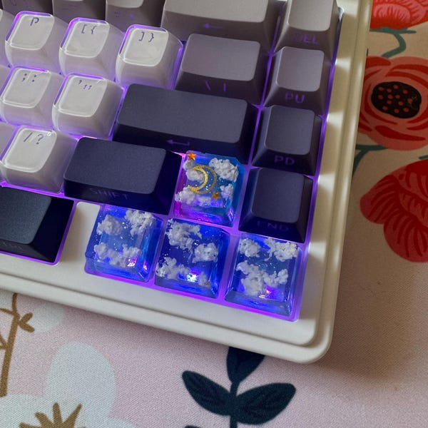 Customize Cloud Moon Sky Keycap Ombre Sunset Dawn - Etsy