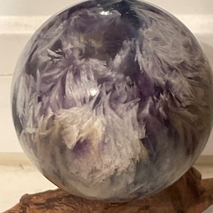 Natural Feather Fluorite Sphere , Snowflake Quartz Crystal Fluorite ...