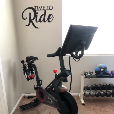 Time to Ride Home Gym Sign Work Out Exercise Biking Decor Wall Art Home ...
