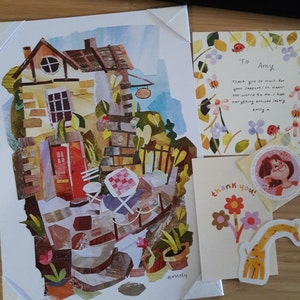 Square Boat Collage Harbour Collage Seaside Print - Etsy