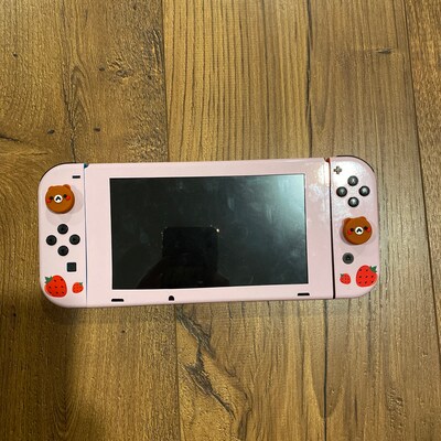 Cute Strawberry Nintendo Switch Skin ,pink Kawaii Nintendo Switch Skin ...