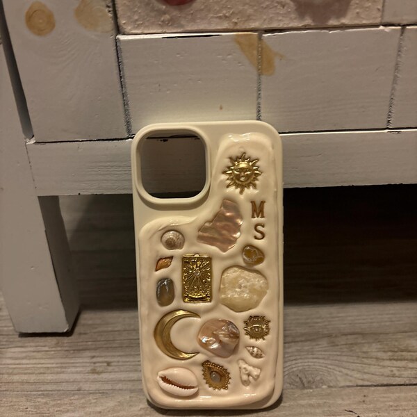 Leopard Shell Stone Mosaic Decoden Phone Case - Etsy