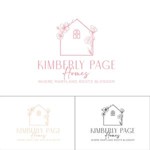 Custom Hand Drawn House Logo custom Logo Design Cottage Logo Farm Logo ...