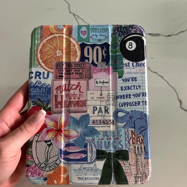 Pink Marine Life Scrapbook iPad Case With Pencil Holder for 2025 Air 7/ ...