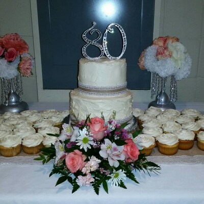 New 5 Large Silver Rhinestone NUMBER 80 Cake Topper - Etsy