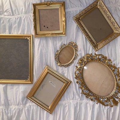 Set of 5 Gold Picture Frames Gold Wall Frames WEDDING - Etsy