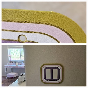 Tri-color Mid Century Modern Single Toggle Light Switch Cover and ...