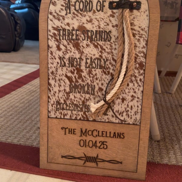 Branding Cowhide Arch Framed Sign 18 3/4 Fully Customizable Cowhide ...