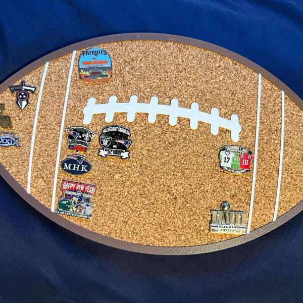 Football Shaped Pin Board | Cork Board (multiple Sizes) - Etsy