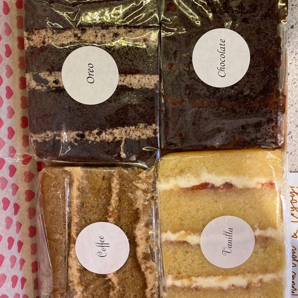Letterbox Cake Slices - Birthday Cake - 4 Cake Slices - Birthday Gift ...