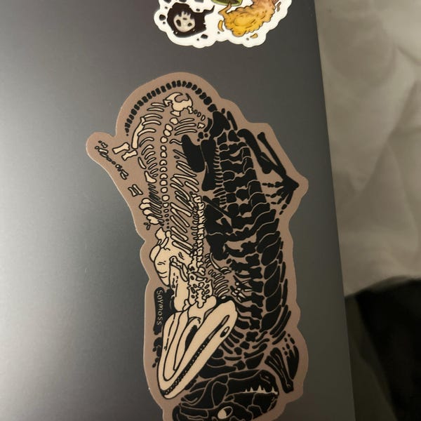 Triassic Cuddle Fossil Sticker - Etsy