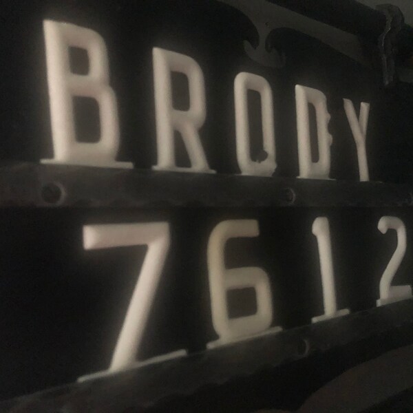 Vintage Reflective Metal Letter and Number - Heavy Cast Aluminum Letter ...