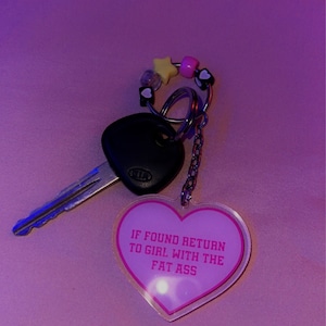 Return to Fat Ass Keychain, Acrylic Keychain, Baddie Keychain, Car ...