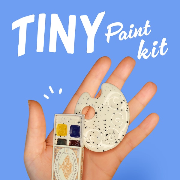 Palette and Matchbox Paint Set, Plastic-free, Handmade Art Supplies ...