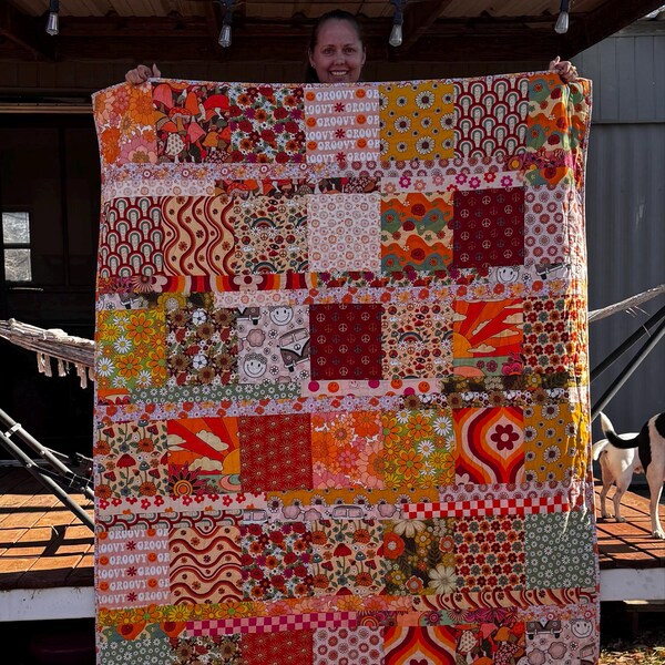 Modern Quilt Pattern - "boho Chic" - Easy & Fun Quilt Using Precuts ...